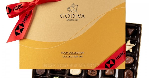 Godiva Ballotin Gold 36 Piece Assortment Box