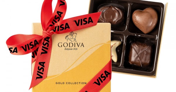 Godiva Ballotin Gold 4 Piece Assortment Box